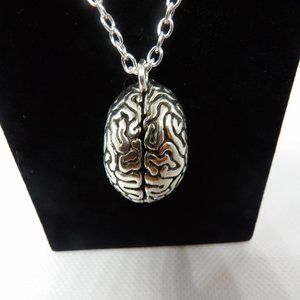 Jewelry | 3d Anatomical Brain Necklace Silver Or Gold | Poshmark